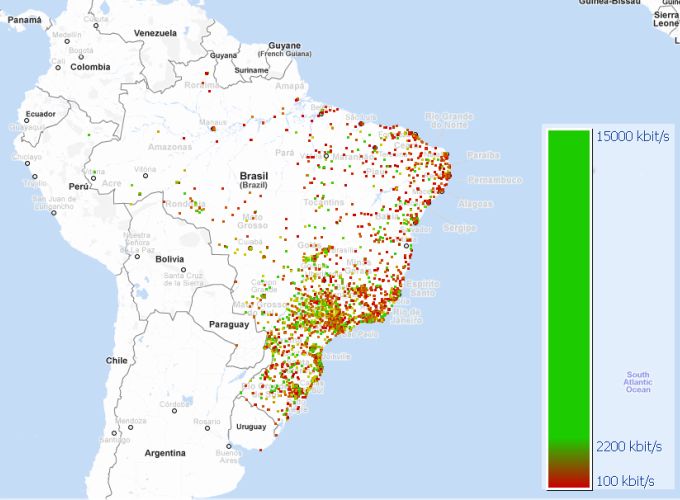 Mapa mostra a qualidade da internet no Brasil – Jefferson Soares